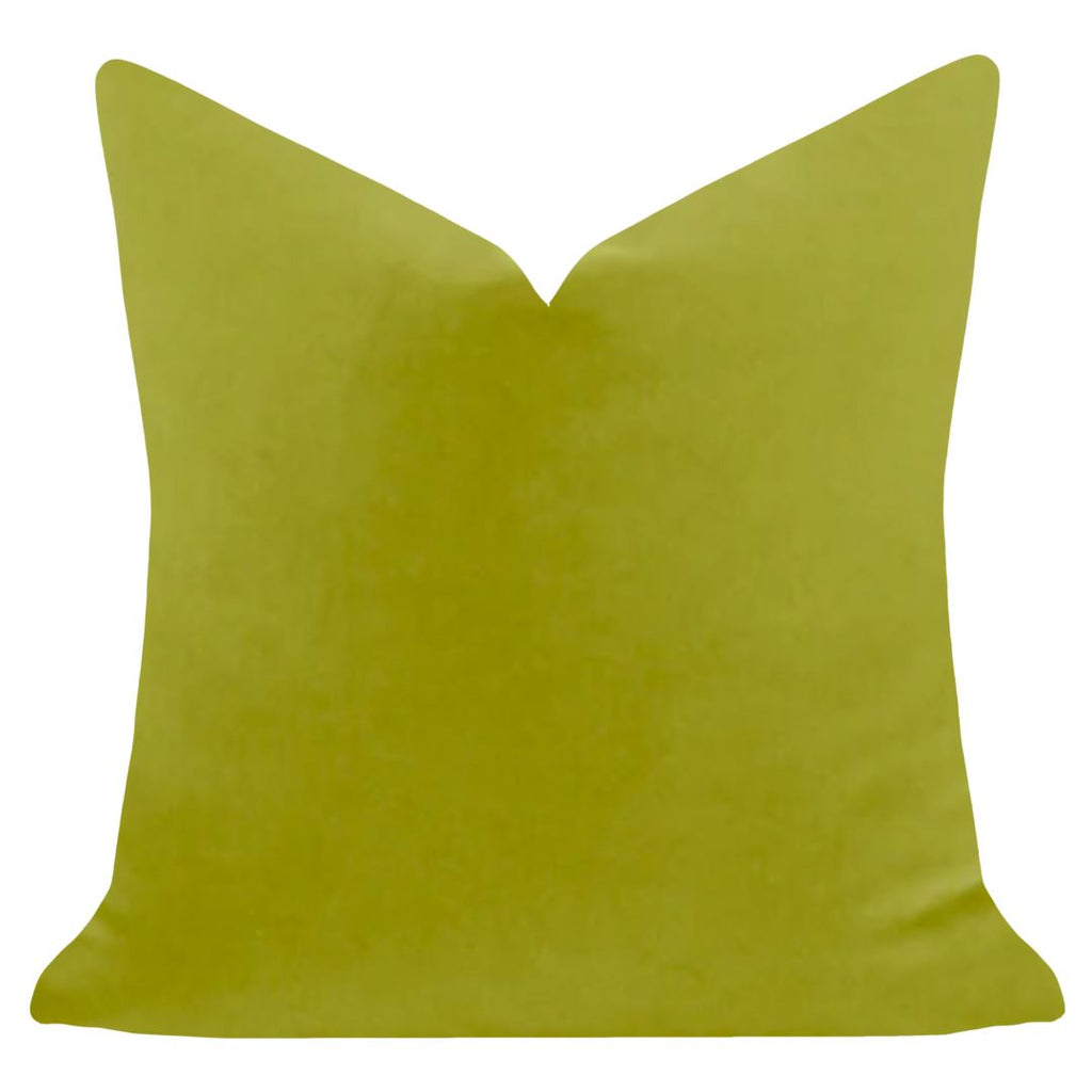Green 22x22 Solid Velvet Pillow Laura Park