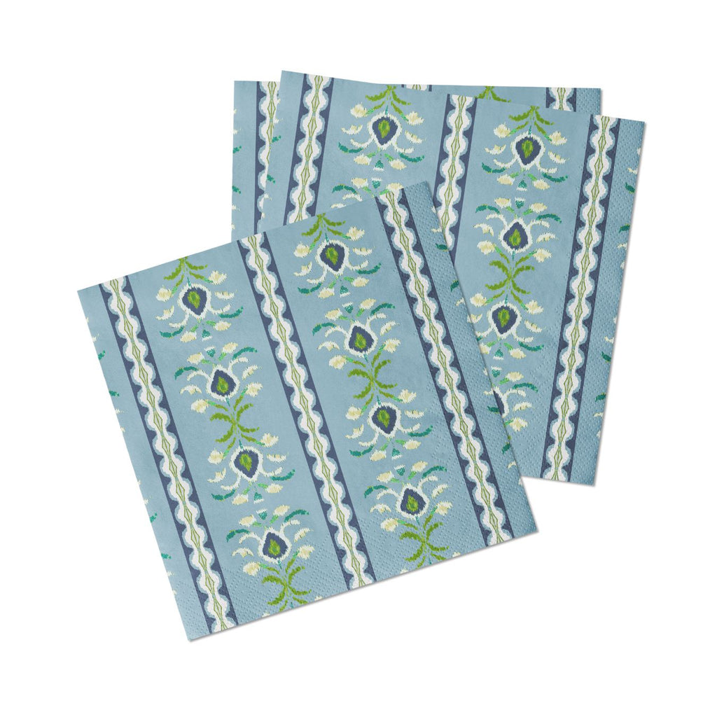 Rosemary Stripe French Blue Cocktail Napkins – Laura Park