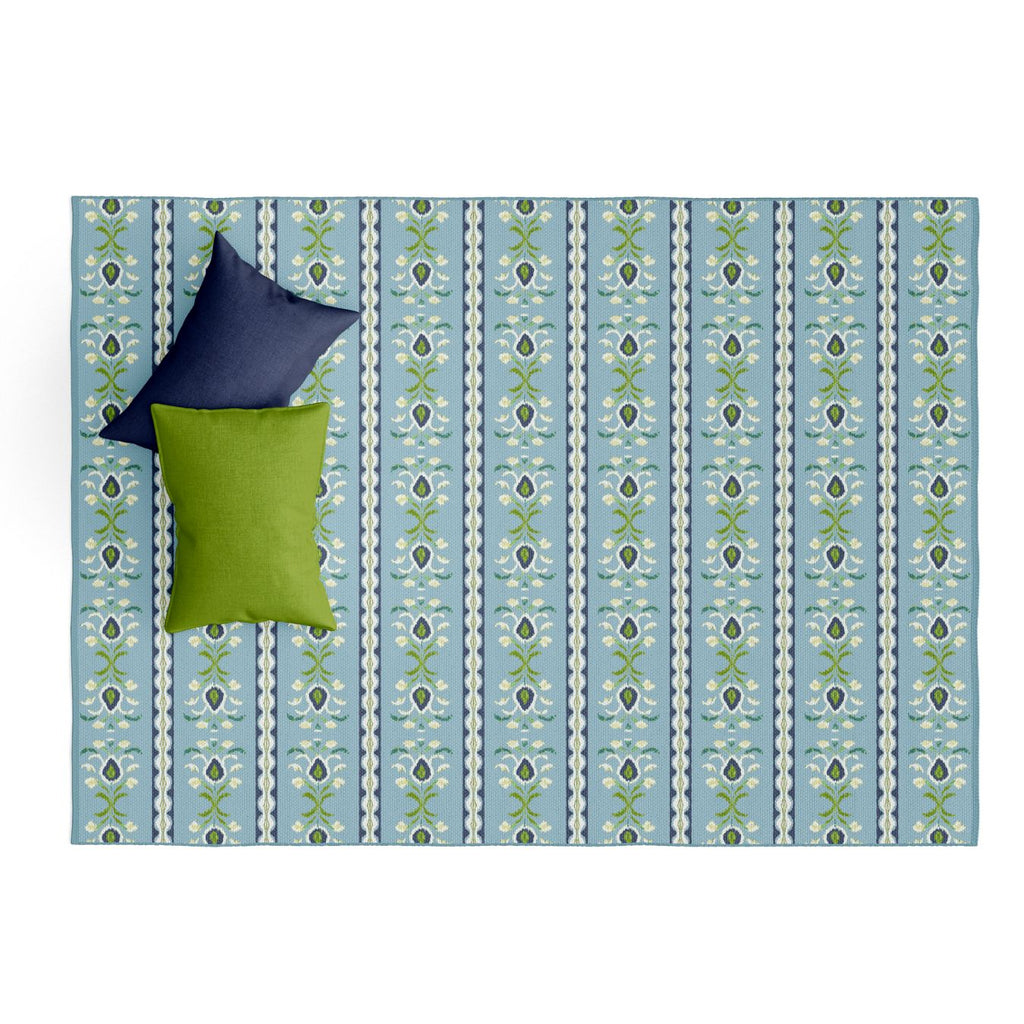 Rosemary Stripe French Blue Floor Mat – Laura Park