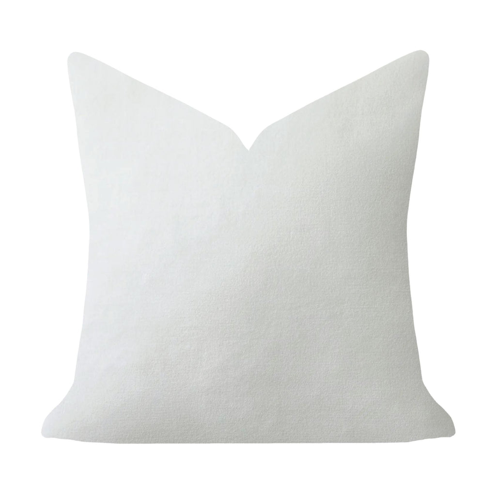 White Solid Velvet Pillow – Laura Park